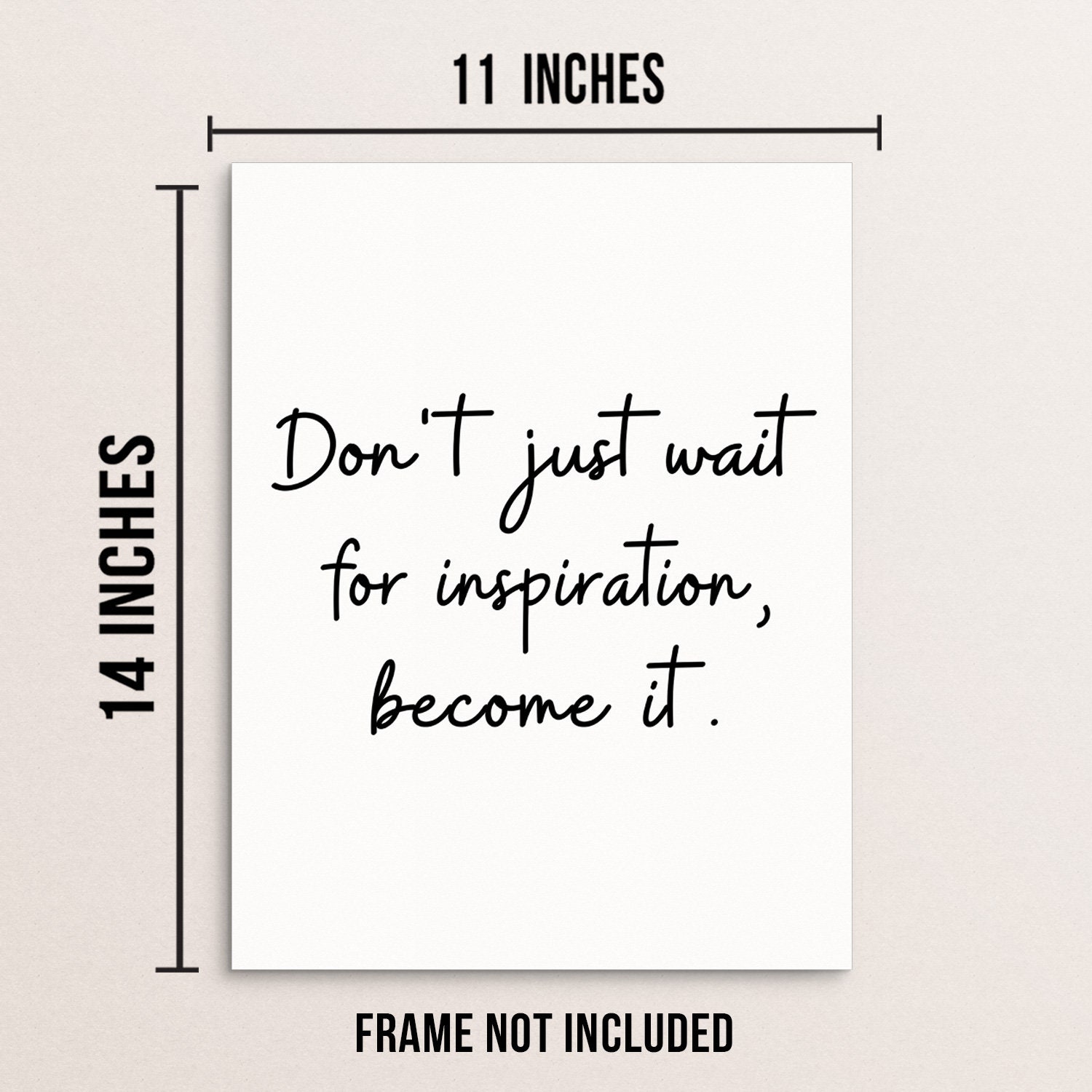 Inspirational Quote Wall Poster Art Print Don't Just | Etsy