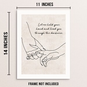 Minimalist One Line Art Print Abstract Hands Wall Decor Poster - Etsy