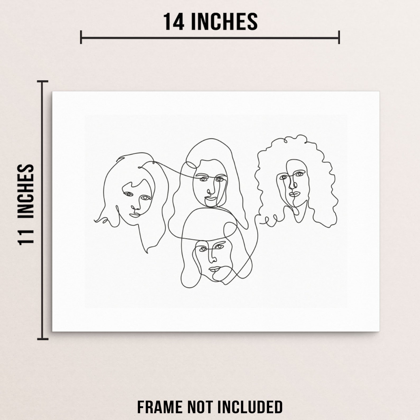 Abstract Line Drawing Queen Classic Rock Band Art Print Music | Etsy