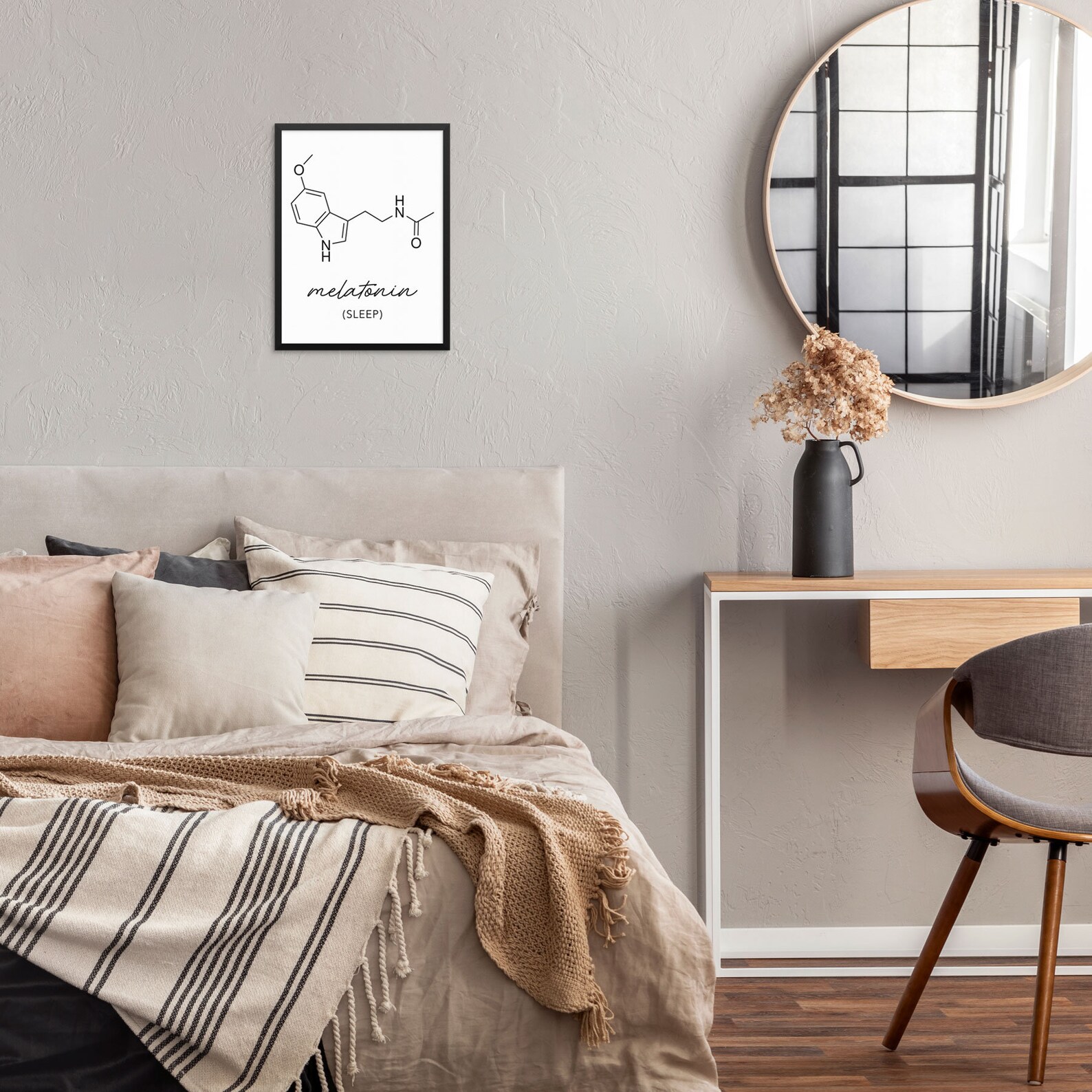 Melatonin Molecule Wall Decor Art Print Sleep Molecular | Etsy