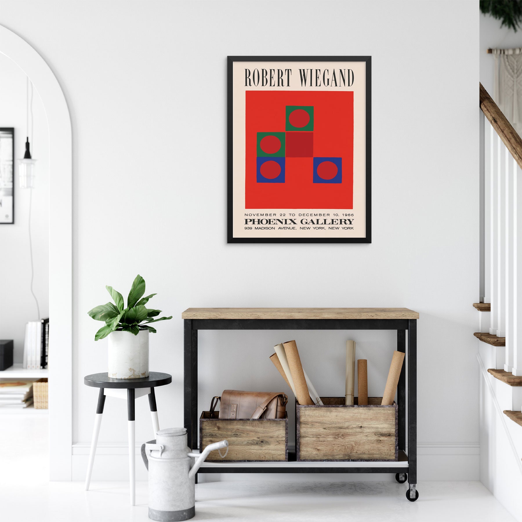 Robert Wiegand Gallery Exhibition Art Print Colorful Geometric - Etsy