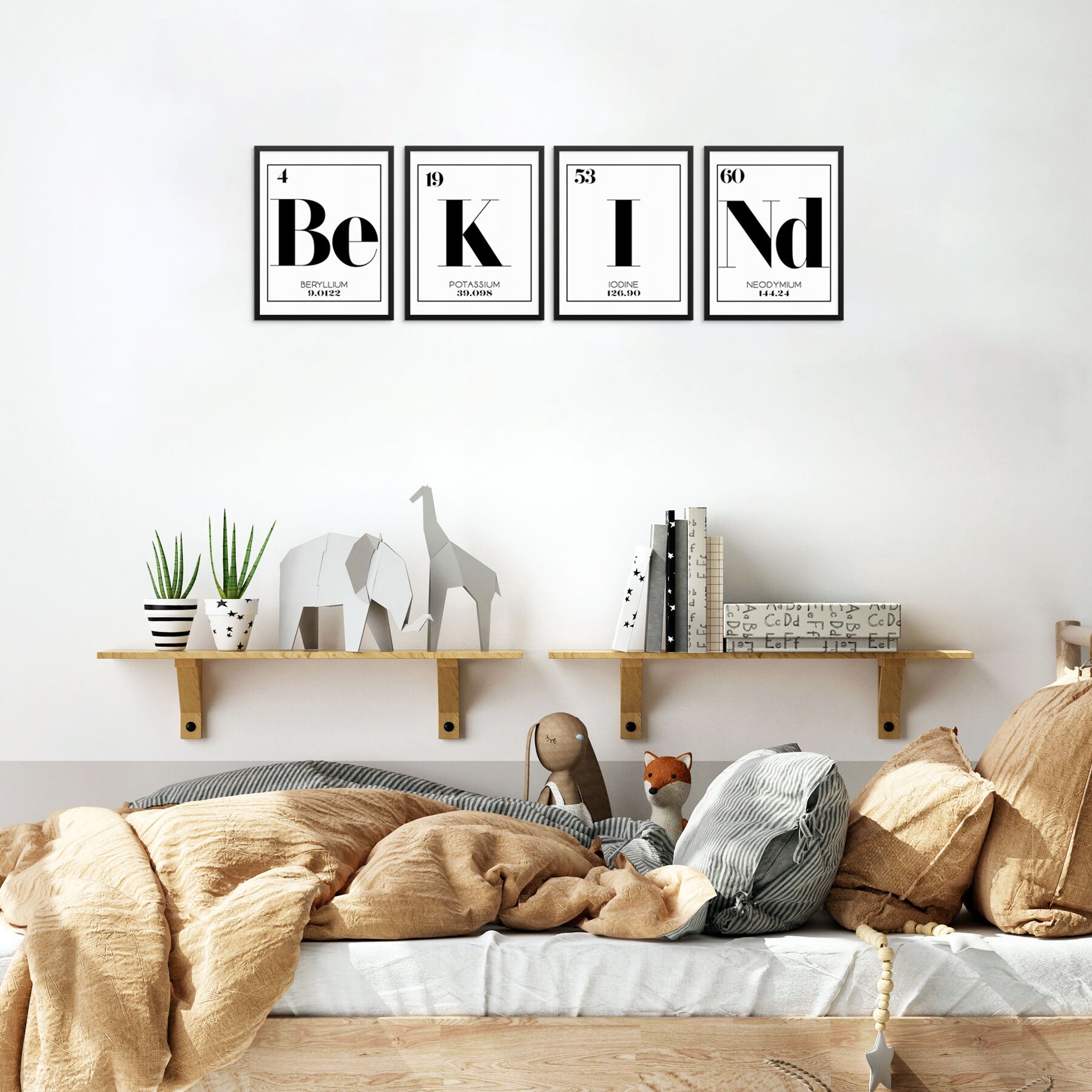 Be Kind Periodic Table of Elements Art Prints Chemistry Poster | Etsy