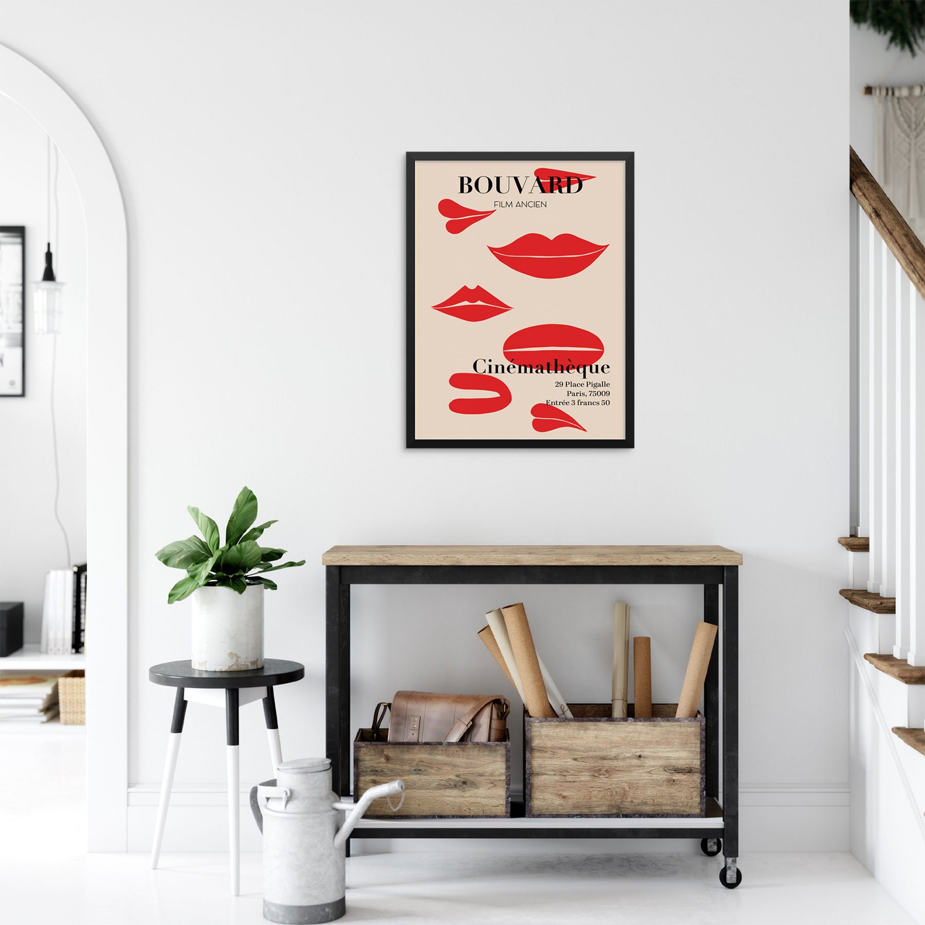 Bouvard Film Ancien Red Lips Art Print Vintage Movie Poster - Etsy