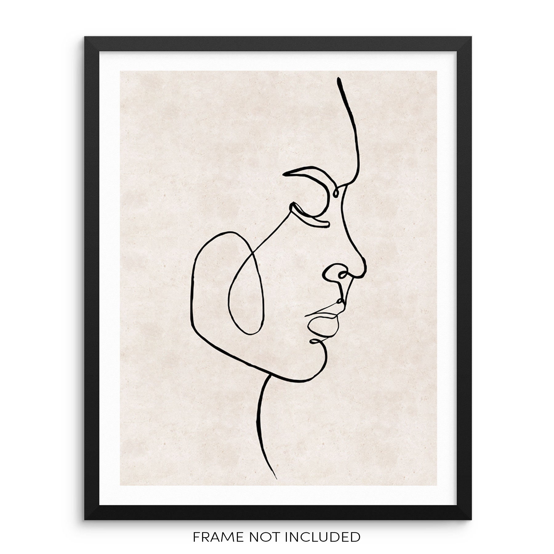 One Line Drawing Wall Art Print Abstract Face Home Decor - Etsy