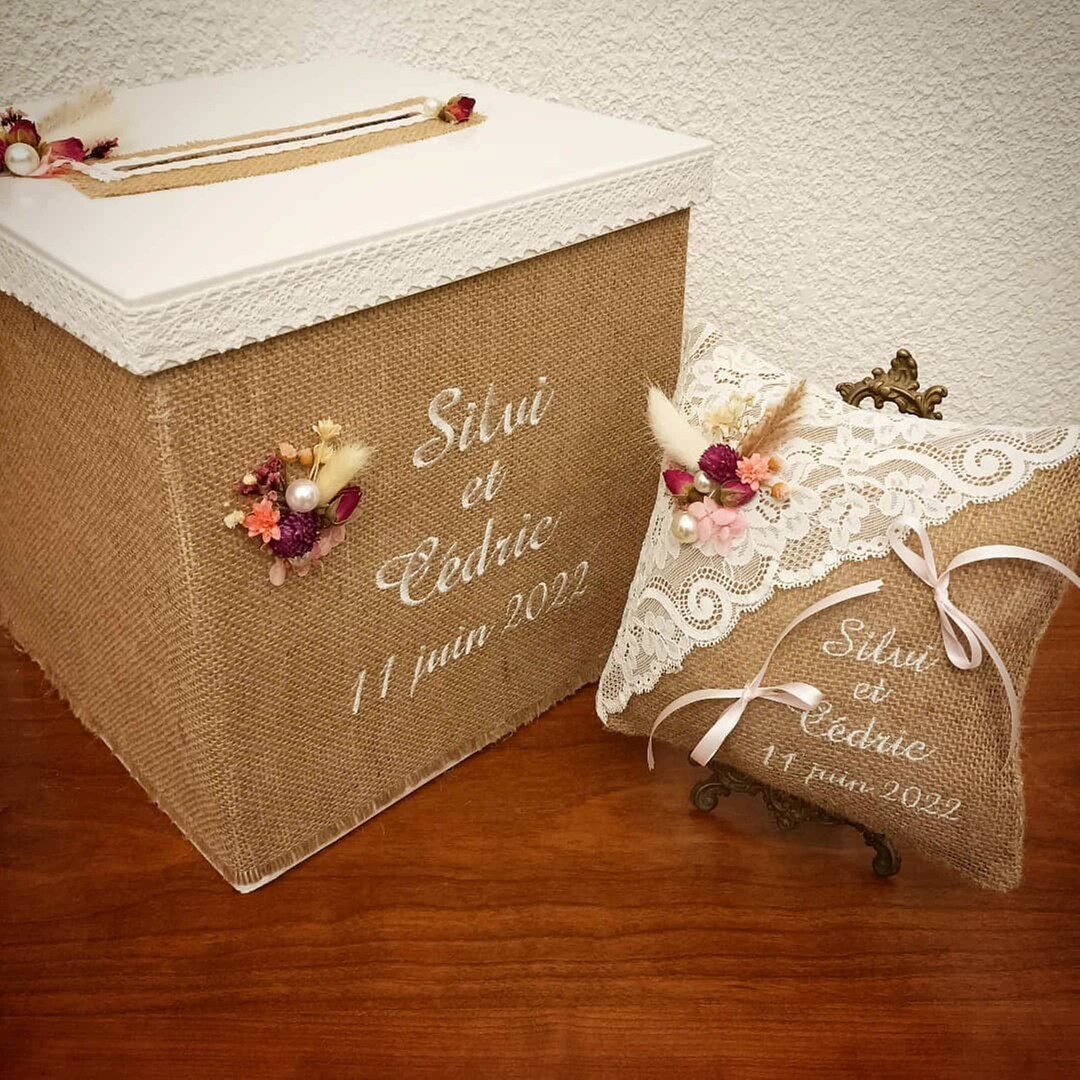 Wedding Urn: the Burlap Cube for a Country Wedding, a Nature Wedding - Etsy