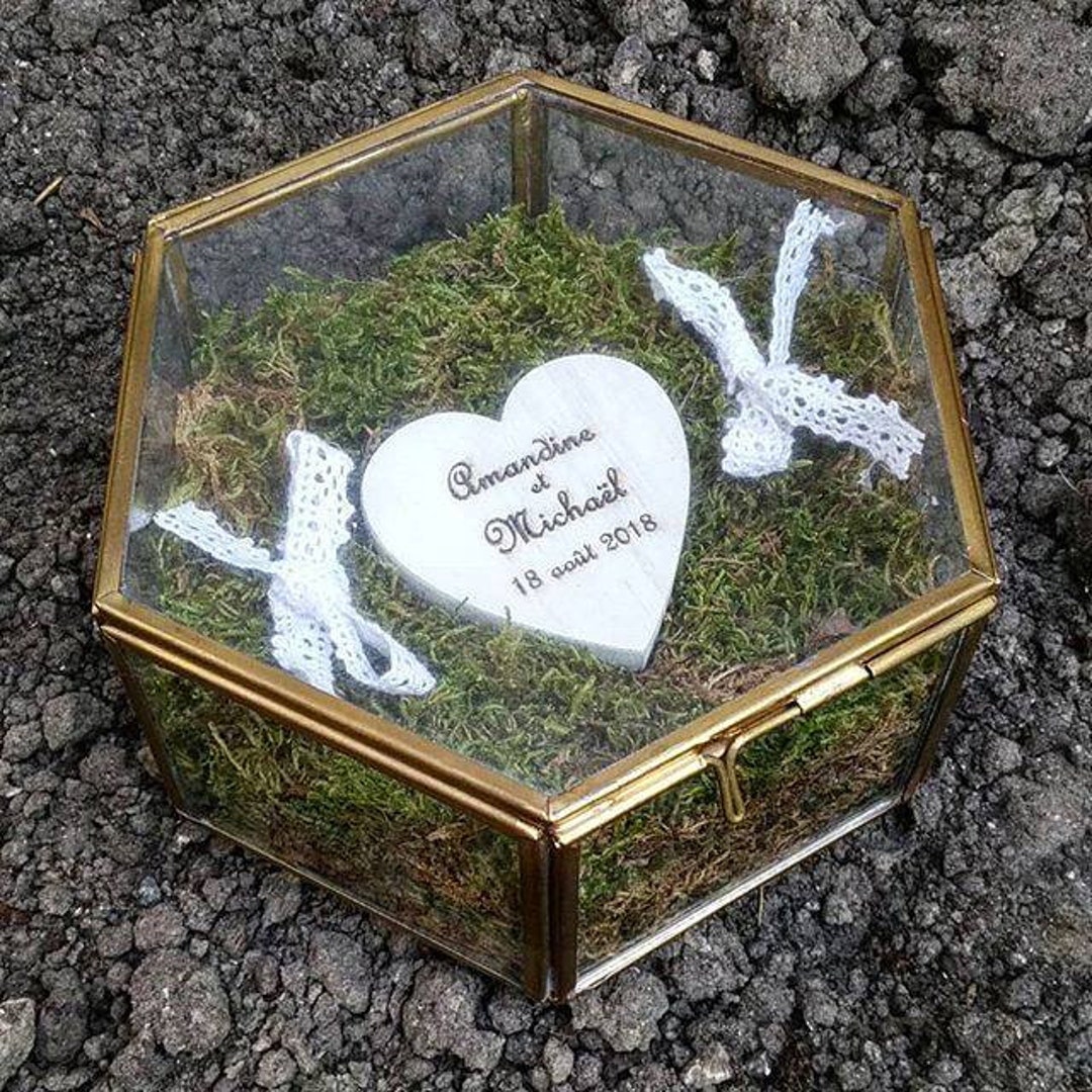 Custom Geometric Glass Box With Matching Pebble - Etsy