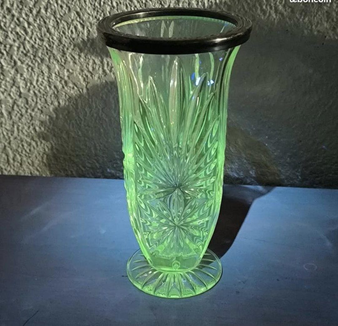 Old Glass Vase Enriched With Manganese - Etsy