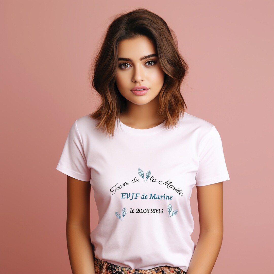 Personalized EVJF T-shirt, Team Bride, Team of the Bride, Bachelor ...