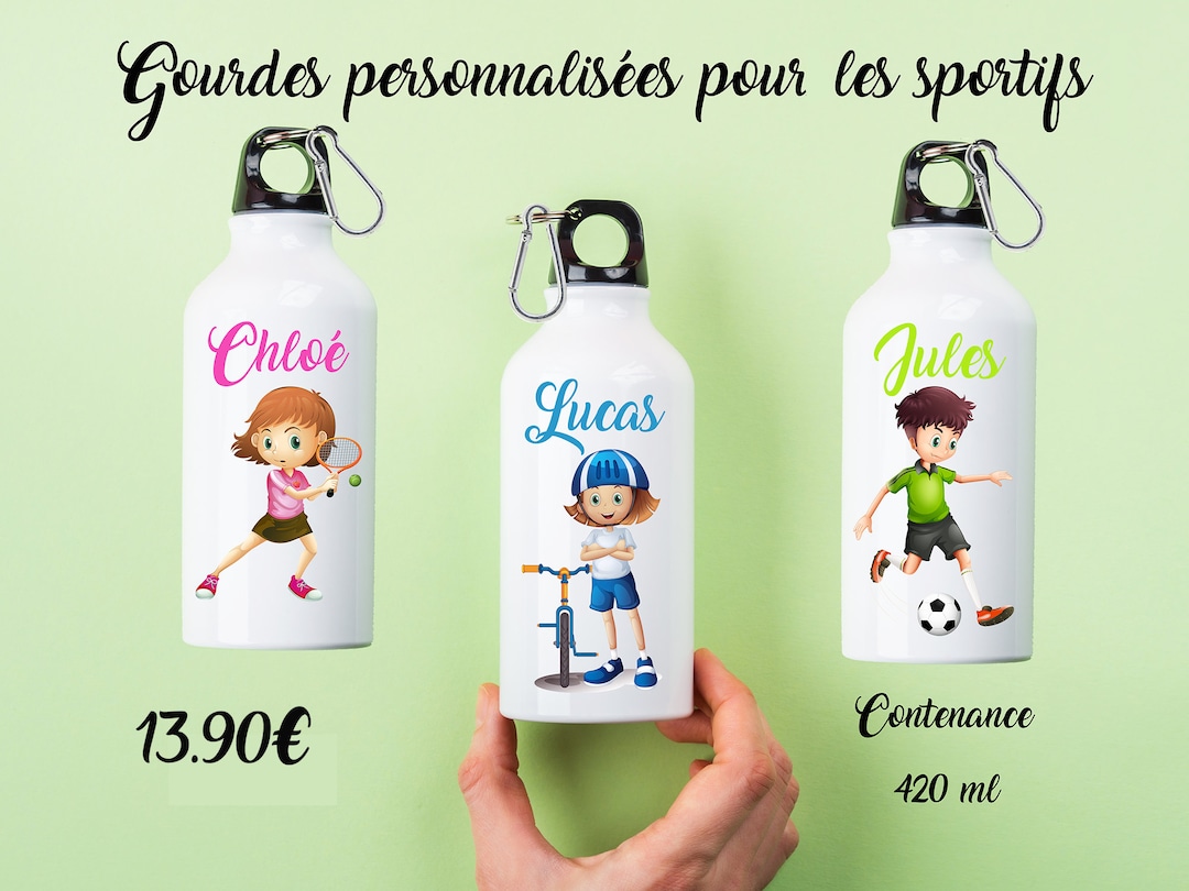 Gourde personnalisée spécial sportifs - Etsy France