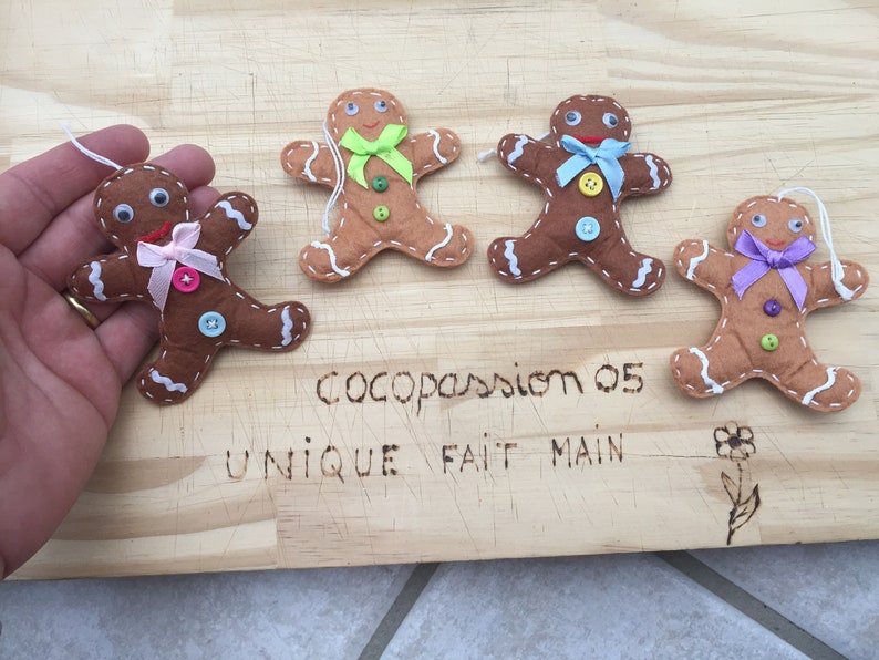 Décoration de noel bonhomme pain d'épice en feutrinelot | Etsy