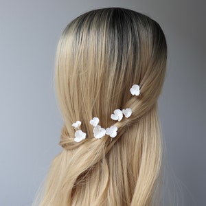 Flower Bridal Hair Pins, French Flower Hair Pins, Floral Hair Jewelry ...