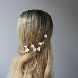 Flower Bridal Hair Pins, French Flower Hair Pins, Floral Hair Jewelry ...
