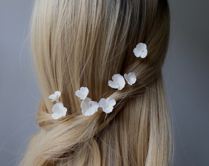 Pearl Floral Sliver Wedding Bridal Accessory Bridal Handmade Clay ...