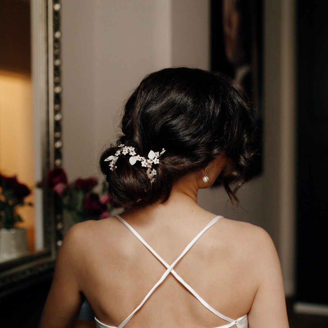 Bridal Hair Vine With Forget-me-not Boho Floral Headpiece - Etsy
