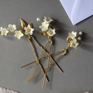 Bridal Floral Pin Lily of Valley Pins Bridal Flower Pins Hair Accessory ...