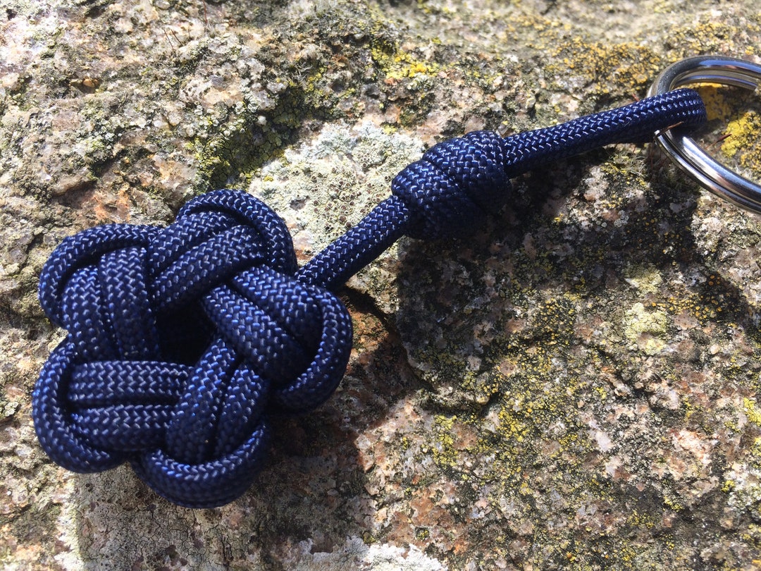 Keychain Paracord Star Knot Stainless Steel Ring - Etsy