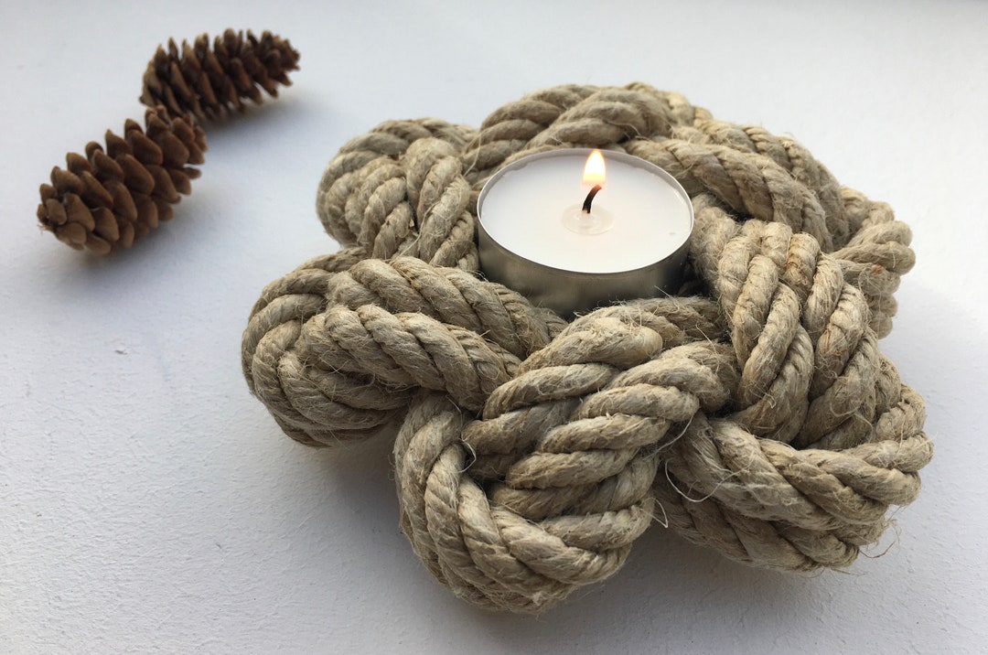 Candle Holder, Candle, Star, Party Tables, Marine Rope Decoration - Etsy