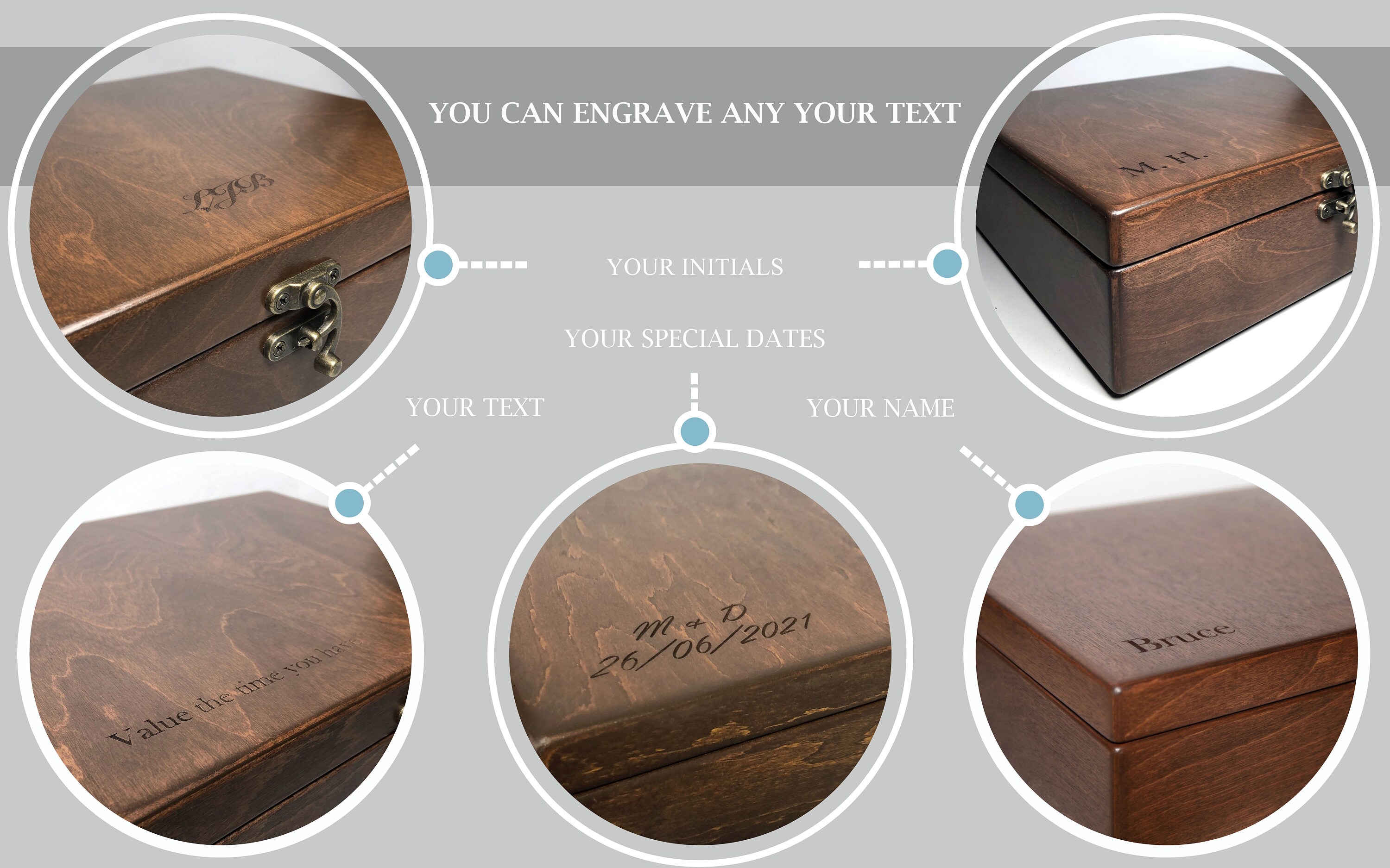 Personalized Watch Box Watch Box DS16 Jewelry Boxwood Watch | Etsy