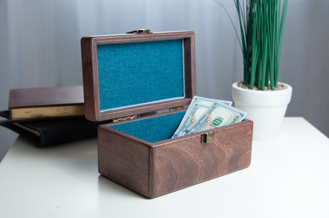 Money Storage Box, Money Box, Wooden Money Box, Custom Box for Money ...