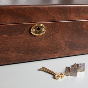 Lockable Watch Box With Key, Wooden Box for Watches and Jewelry, Watch ...