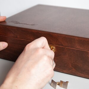 Lockable Watch Box With Key, Wooden Box for Watches and Jewelry, Watch ...