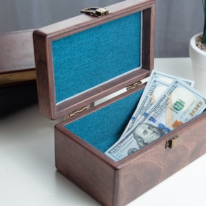 Money Storage Box, Money Box, Wooden Money Box, Custom Box for Money ...