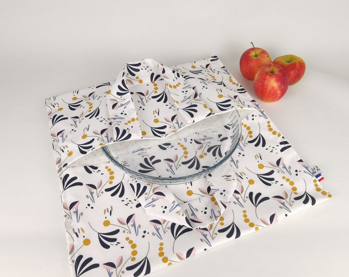 Foliage Pattern Pie Bag, White Interior With Small Gold Stars, Zero ...