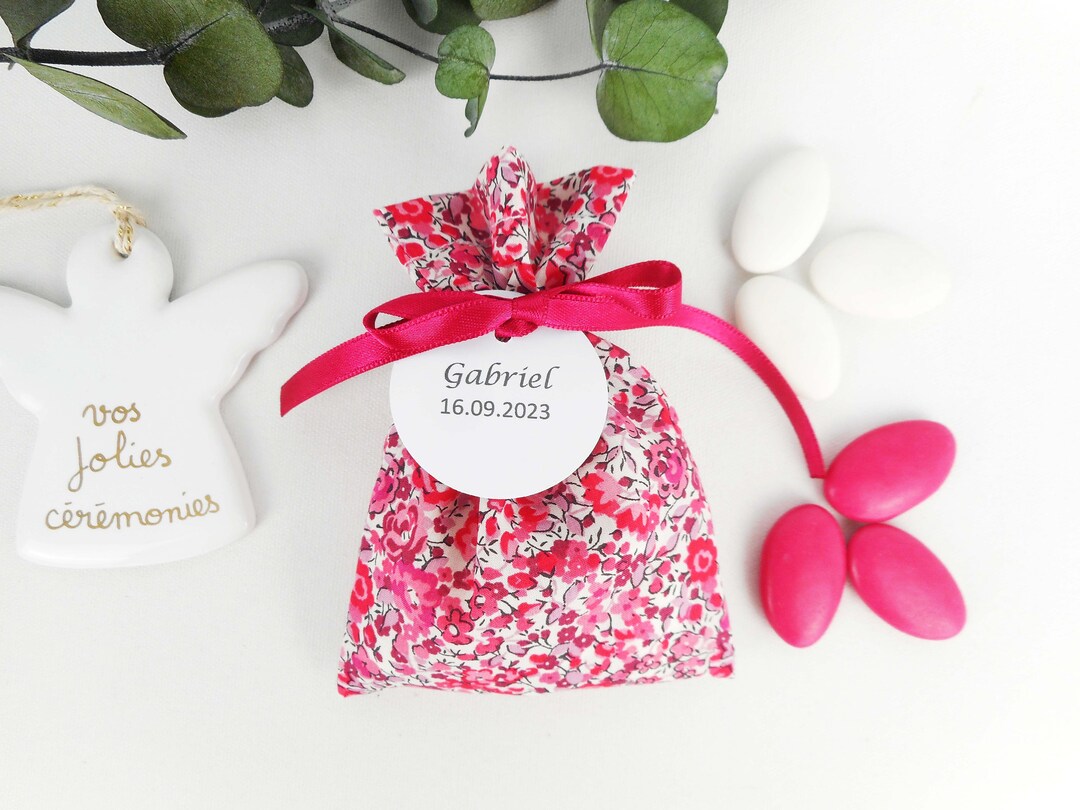 18 Liberty Emma and Georgina Pink Candy Box, Fuchsia Ribbon ...