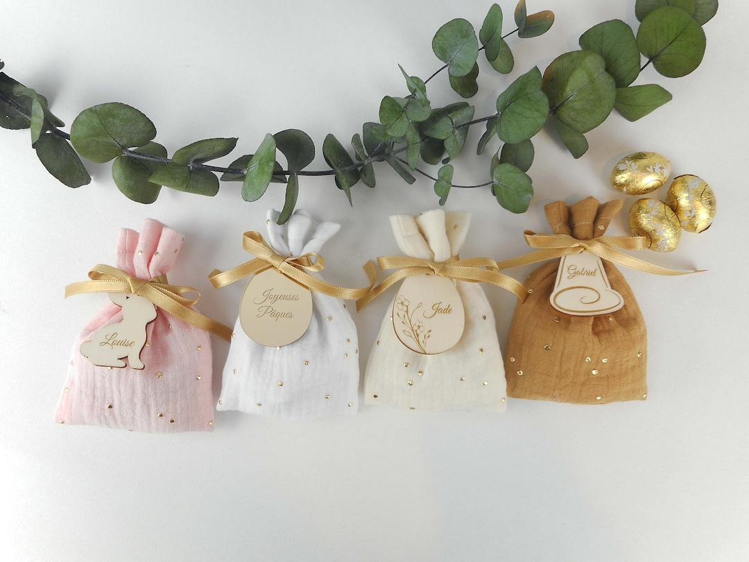 Easter Chocolate Bag, Double Gauze and Various Ribbon, With or Without ...