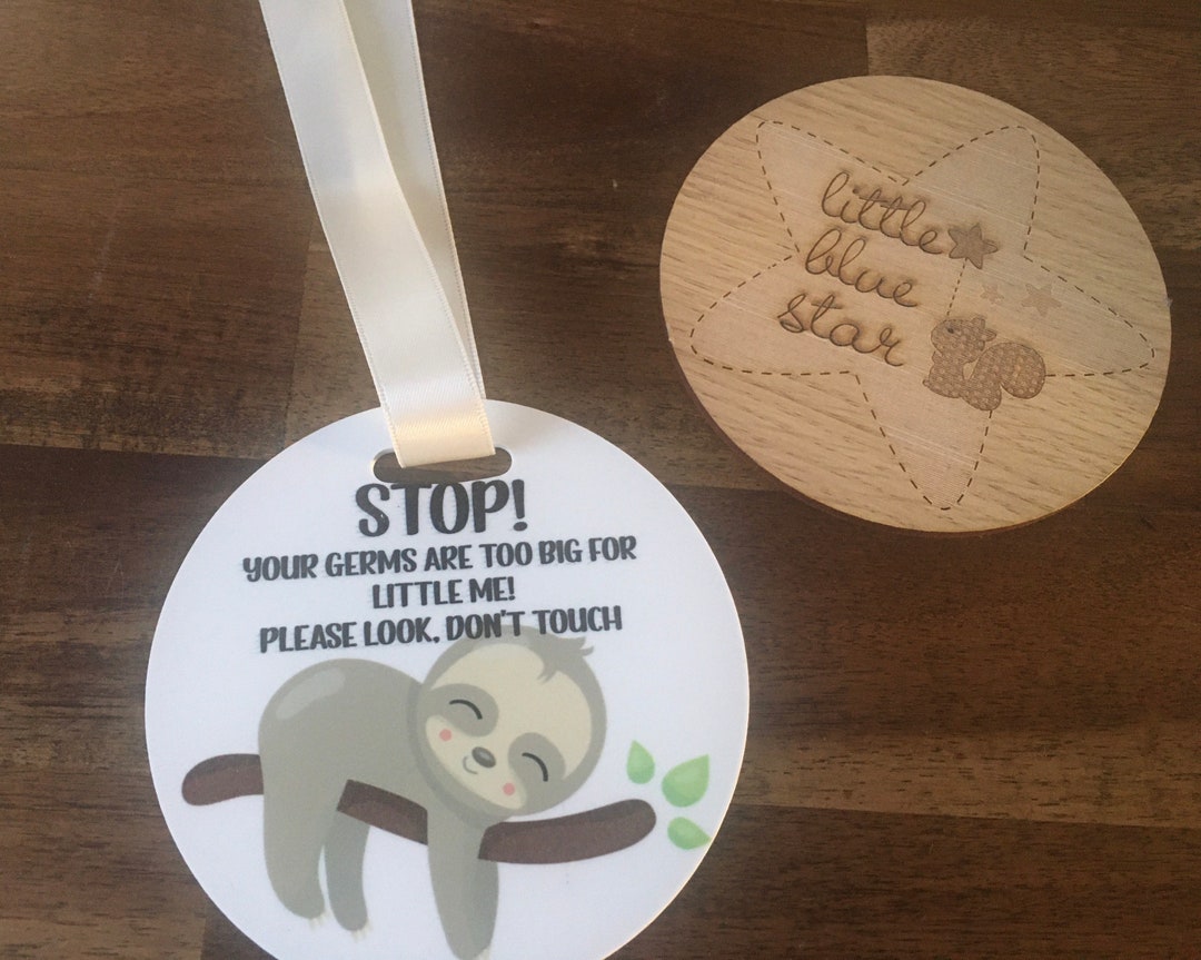 Newborn Baby Shower Gift Pram Tag Accessory Sloth - Etsy