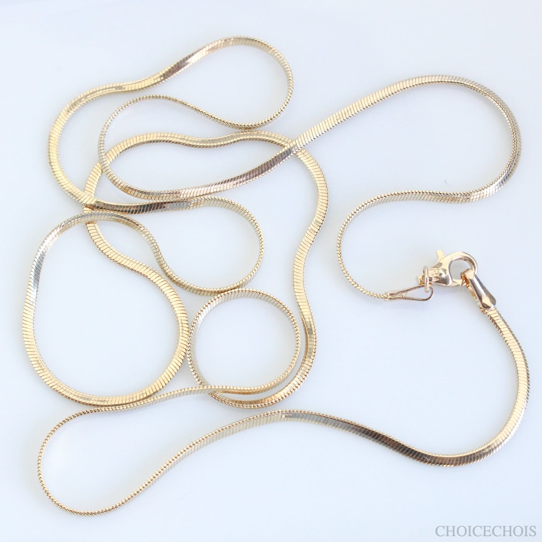 14K18K Solid Gold Omega Chain Necklace/omega Necklace/bracelet Gift ...