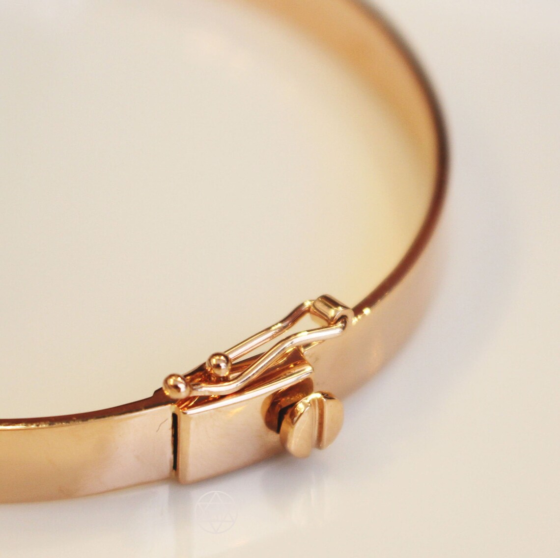 14K18K Solid Gold FLAT Bangle Bracelet/gold Bangle | Etsy