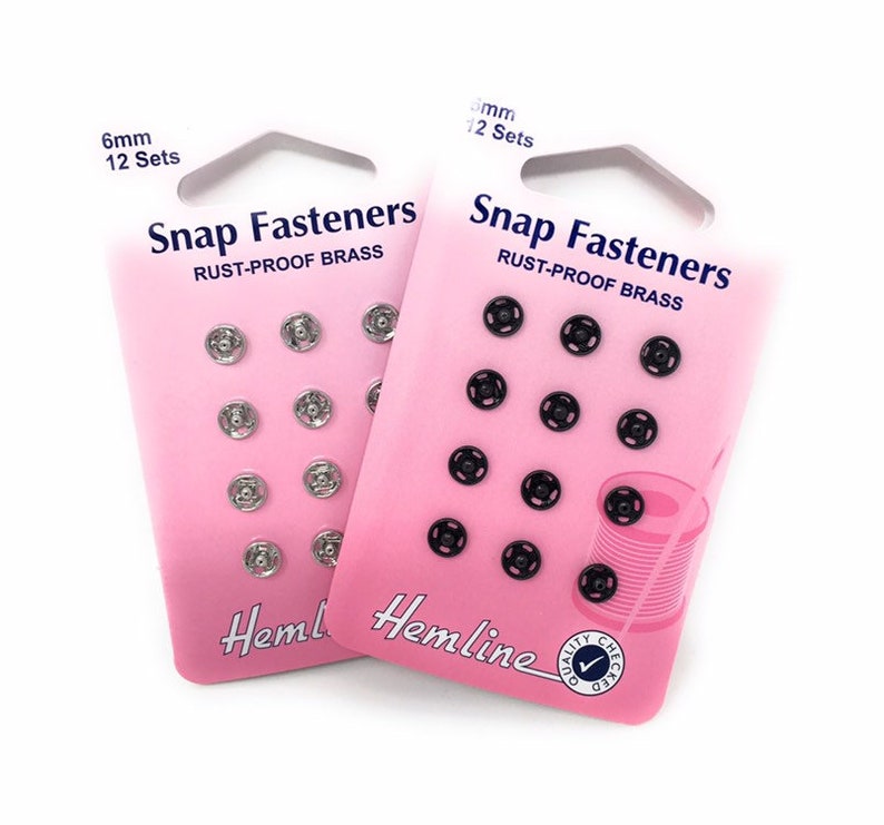 Metal Pressing Buttons 6mm Black Color or Silver Lot of 12 / | Etsy