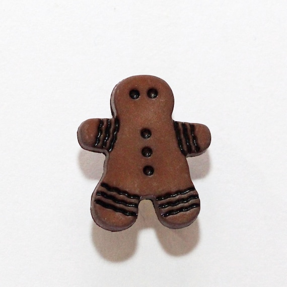 Gingerbread Man Button 17 X 15mm: Set of 10 Fancy Buttons for | Etsy