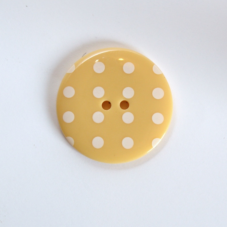Polka Dot Button 34mm Choice of Colour Sold Individually / | Etsy