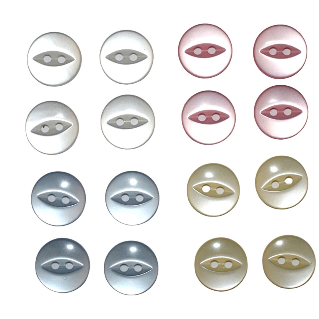 Lot of 80 Fish Eye Buttons With Two Holes 11mm or 14mm Lot G / Child ...