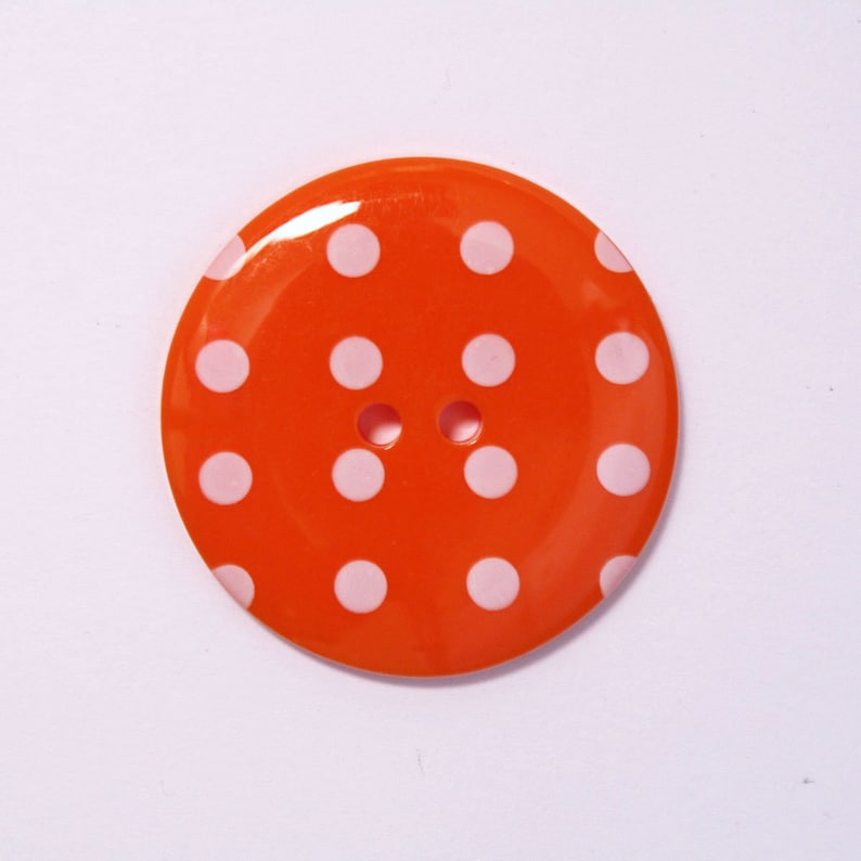 Polka Dot Button 34mm Choice of Colour Sold Individually / - Etsy