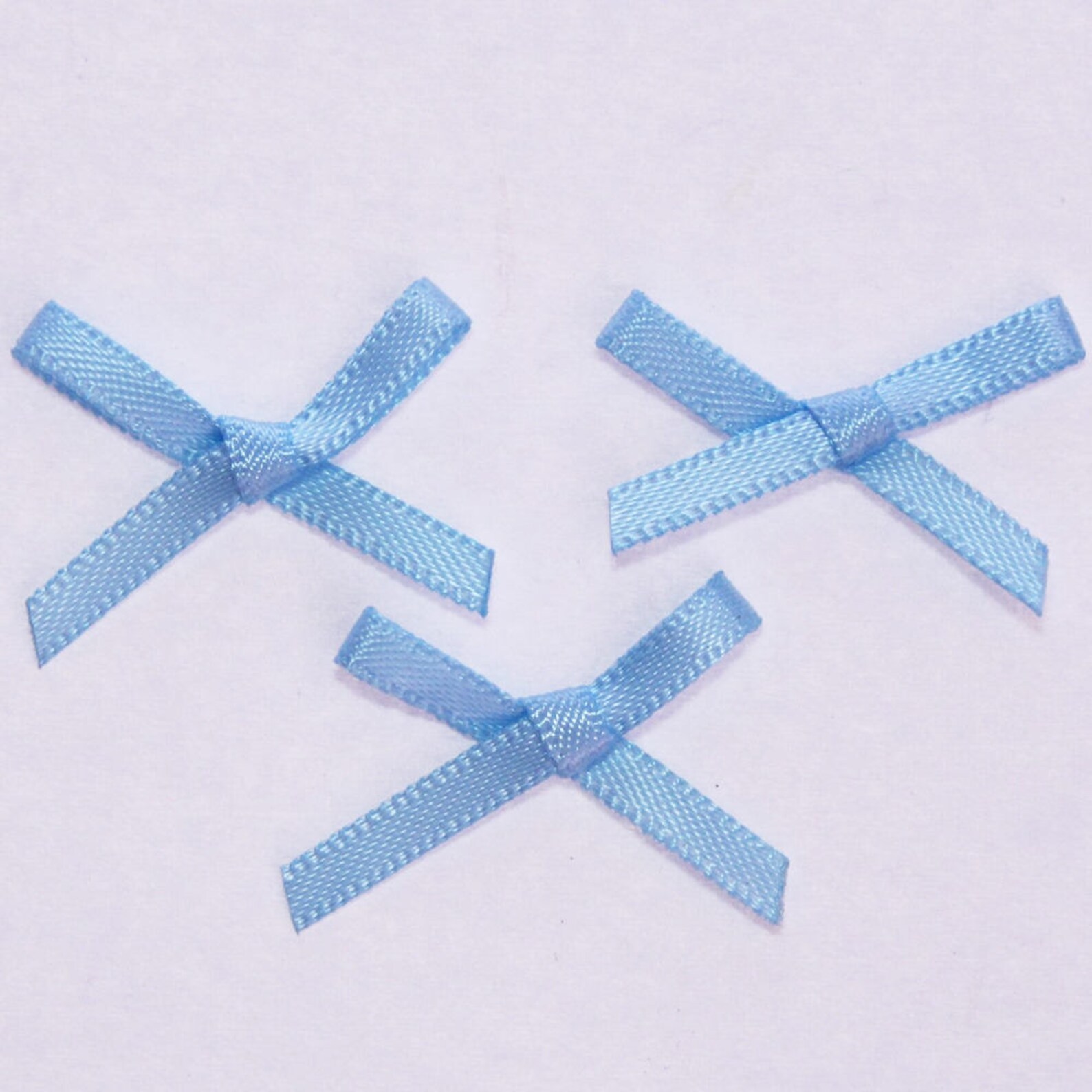 25 X Mini Satin Ribbon Knots 3mm-light Blue Color Ribbon - Etsy
