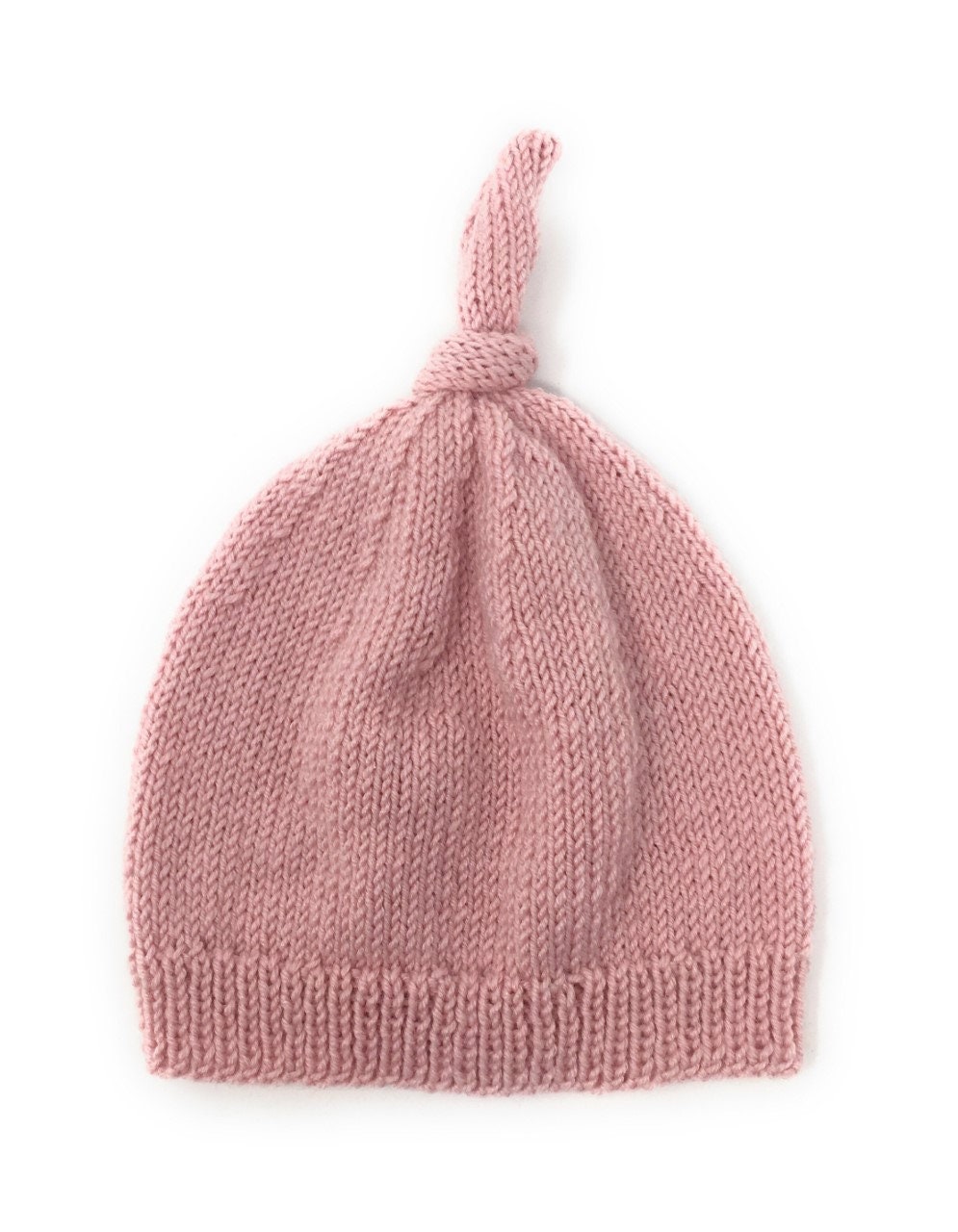 Hand Knitted Knotted Baby Hat in Cashmere Merino and Silk Size | Etsy