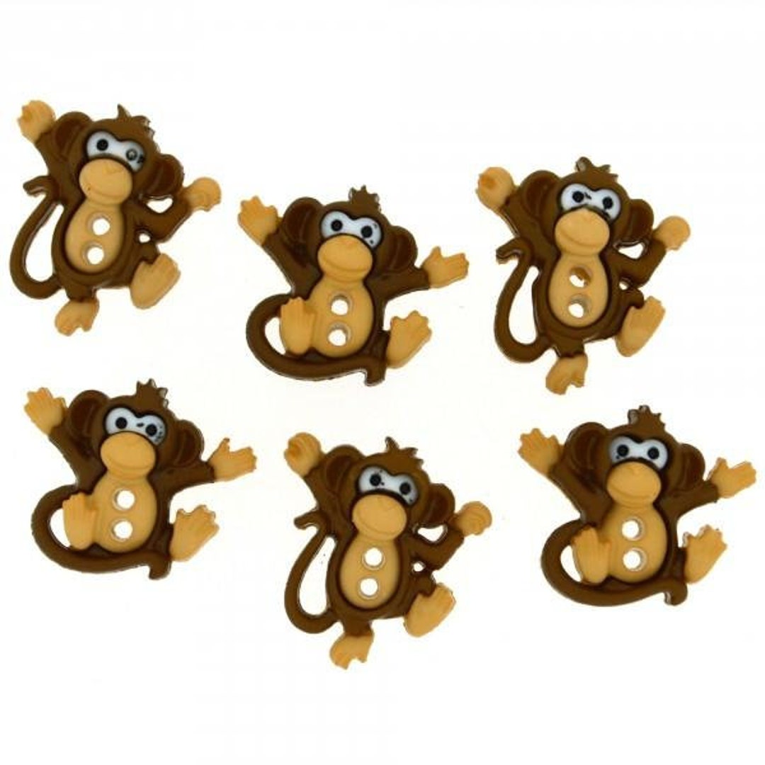 Dress It up Sew Cute Monkeys Buttons Monkey / Decoration Buttons ...