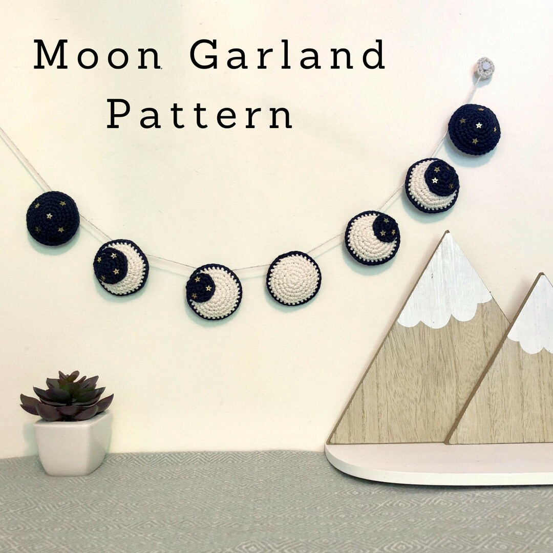Moon Phases Garland Pattern - Etsy
