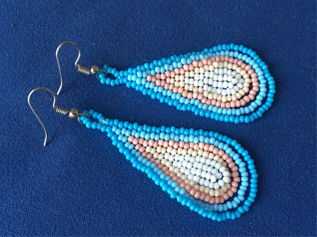 2 Mexican Pendant With Glass Beads,handmade in Mexico,ethnic,día De La ...