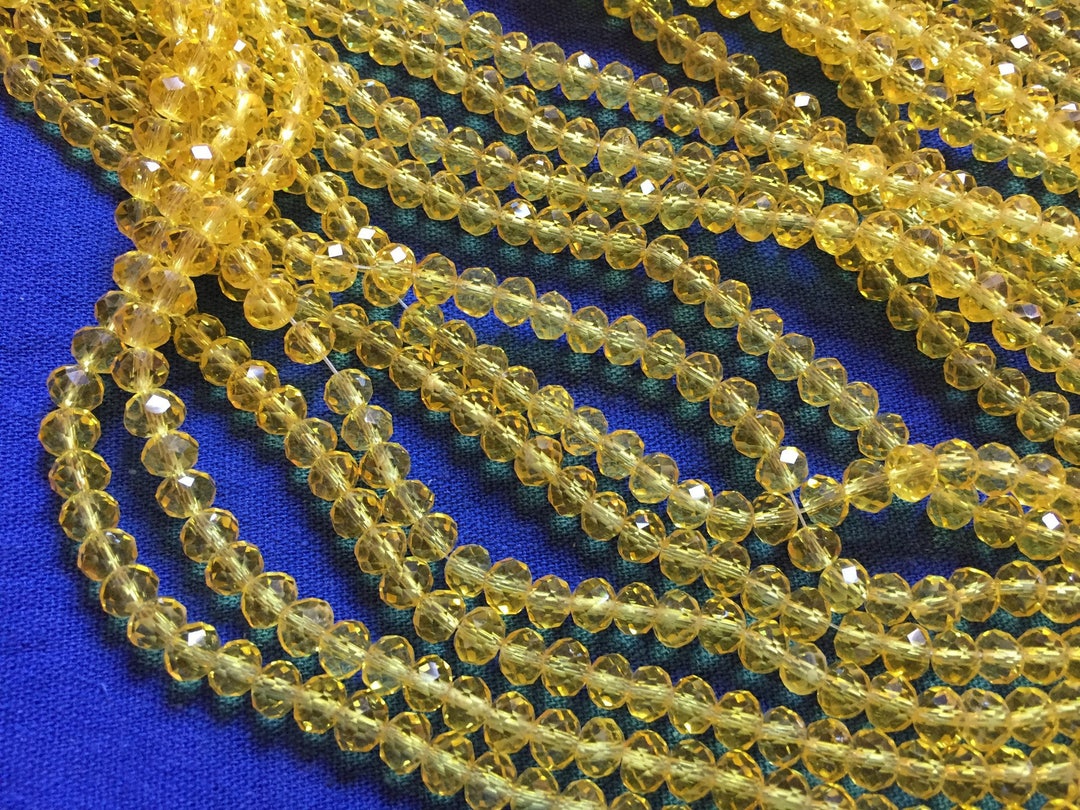 1 Thread of Pearls/string of Pearls,99 Pearls,6/4mm,golden Yellow ...