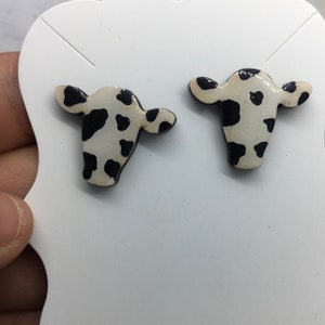 EARRINGS SVG, Cow Head Stud, Stud Earring, Cow Template, Cut File ...