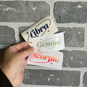 Zodiac Signs Decal Custom Zodiac Star Signs With Fun Color Options ...