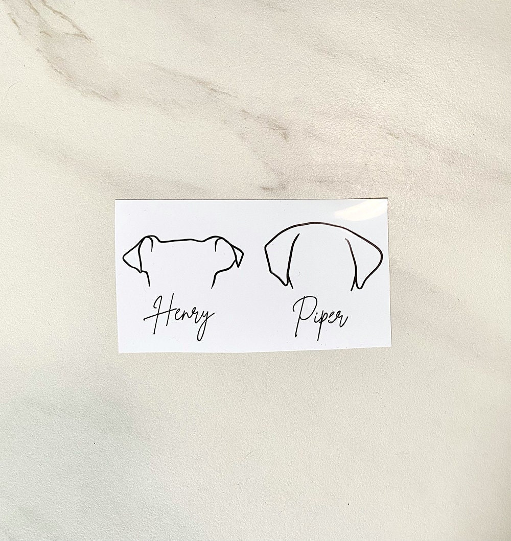 Custom Pet Head Decal Custom Drawn Pet Decals for Your Car - Etsy