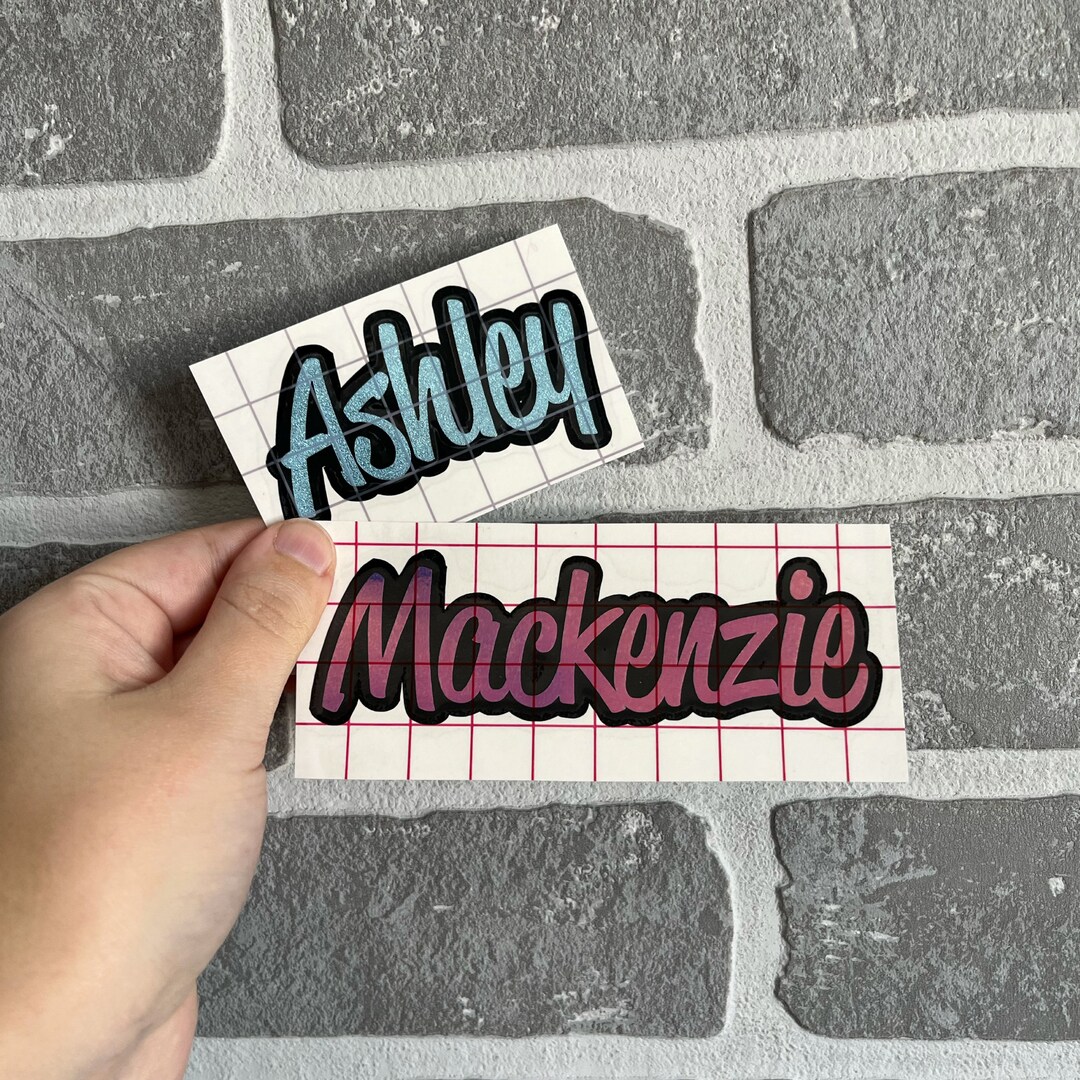 Custom Name Sticker Decal, Name Sticker for Water Bottles, Laptops, Etc ...