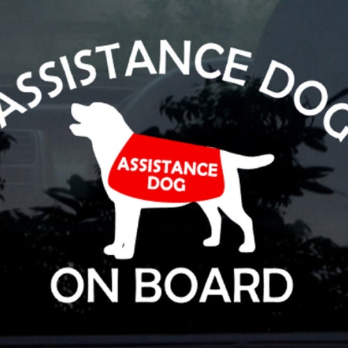 Assistance Dog on Board Car Window Sticker Labrador Dog - Etsy UK