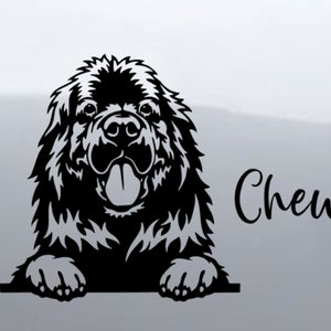 Newfoundland Peeking Dog Car Decal Sticker, Newfie Mum Sticker Newfie ...