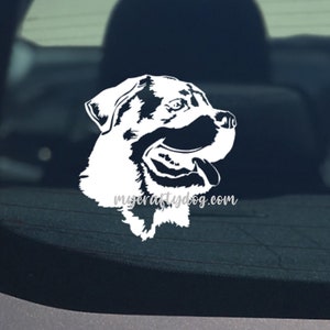 Rottweiler Car Decal Vinyl Sticker, Love Rotties, Rotti Head - Etsy